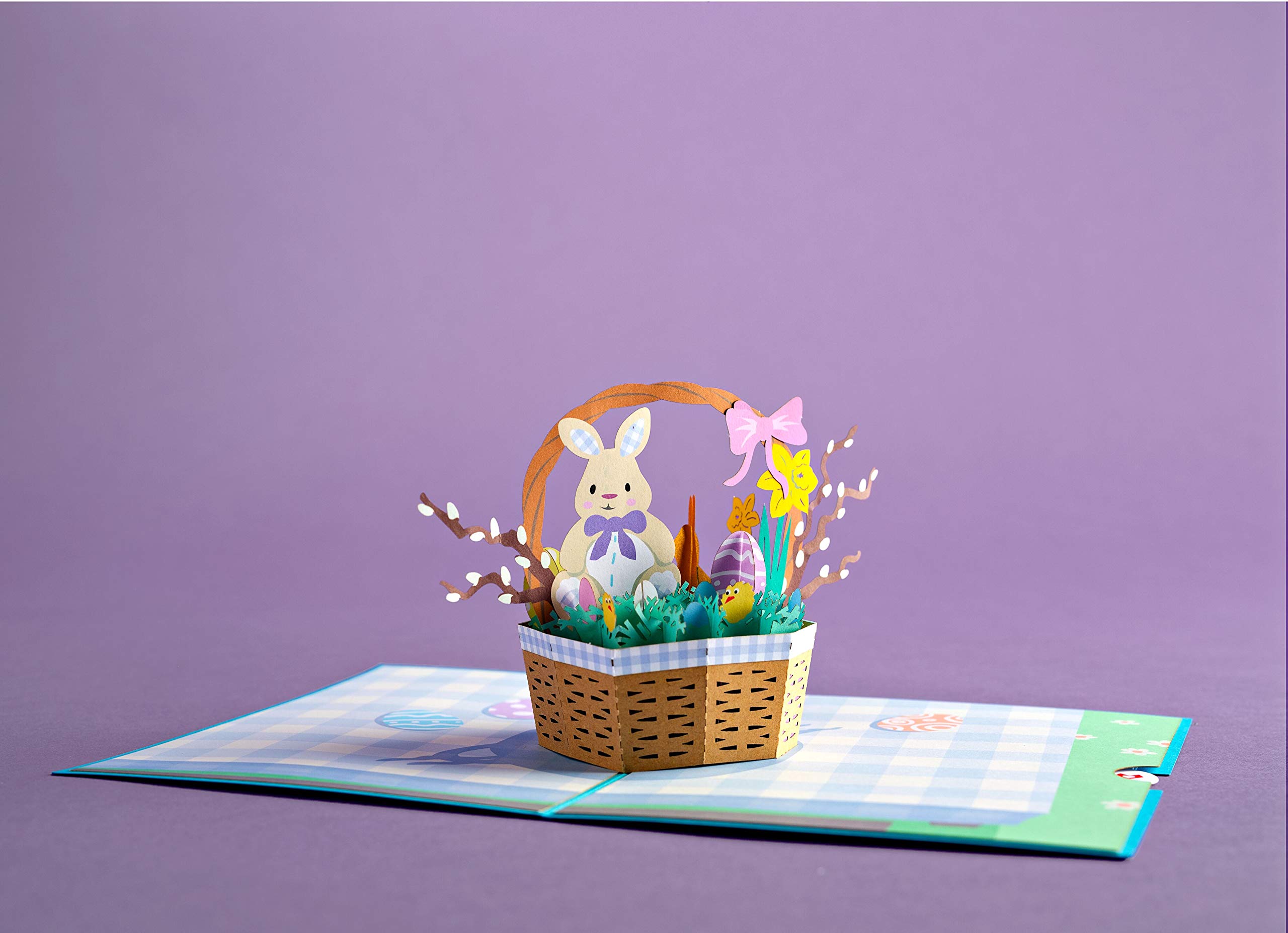 Lovepop Easter Basket Pop Up Card - 3D Card, Religious Easter Cards, Easter Bunny Card , Pop Up Greeting Cards