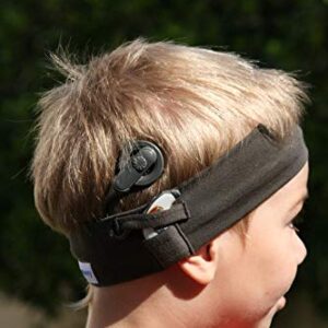 hearinghenry BLACK Standard Cochlear Implant Headband (Age 6mon- 6yrs)