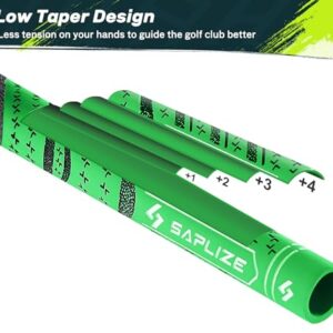 SAPLIZE Cross Corded Golf Grips 13 Pack, Low Taper Design, Multi-compound Hybrid Golf Club Grips, 13 Grips with 15 Tapes, Standard Size, Green, CL03 Series