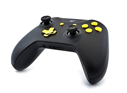 MODDEDZONE Custom MODDED Wireless Controller for Xbox One S/X and PC - With Unique Smart Mods - Best For First Person Shooter Games - Handcrafted by Experts in USA with Unique Design (Black/Gold)