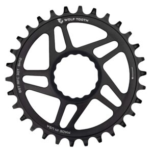 wolf tooth direct mount mountain bike chainrings for race face cinch for shimano 12spd hyperglide+ chain (30 tooth, drop-stop st, boost, mtb)