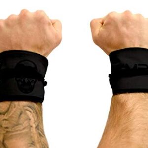 Gymreapers Strength Wrist Wraps for Cross Training, Olympic Lifting, WOD Workouts - Strong Wrist Support for Men and Women -| (Black/Black)