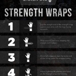 Gymreapers Strength Wrist Wraps for Cross Training, Olympic Lifting, WOD Workouts - Strong Wrist Support for Men and Women -| (Black/Black)