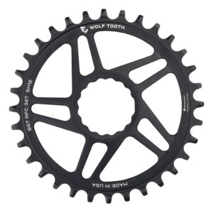 wolf tooth direct mount mountain bike chainrings for race face cinch for shimano 12spd hyperglide+ chain (32 tooth, drop-stop st, boost, mtb)