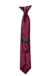 fomann mens clip on ties solid uniform clip-on neck ties for police and security pullaway clip ties (burgundy)