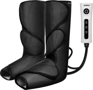 cincom leg massager for circulation and pain relief, air compression foot and calf massager helpful for relaxation, swelling and edema gifts for mom and dad (with 2 extensions) - fsa hsa eligible