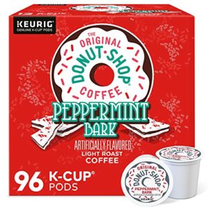 the original donut shop peppermint bark keurig single-serve k-cup pods, light roast coffee, 96 count (4 packs of 24)