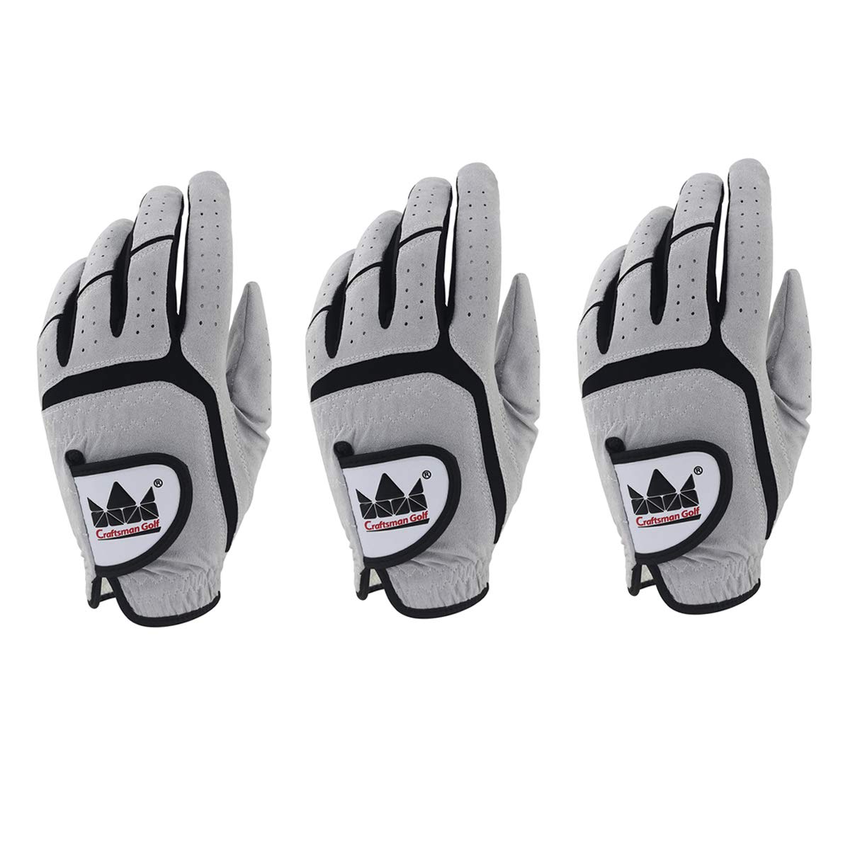 Craftsman Golf 3-Pack Golf Gloves Gray (Medium/Large)