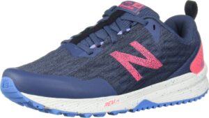 new balance women's nitrel v3 running shoe, vintage indigo/guava, 7.5 m us