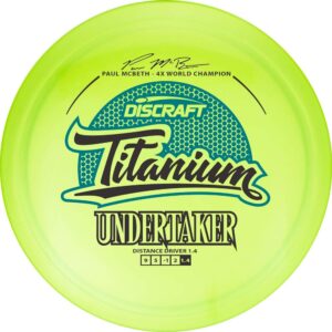 discraft paul mcbeth signature titanium undertaker distance driver golf disc [colors may vary] - 170-172g