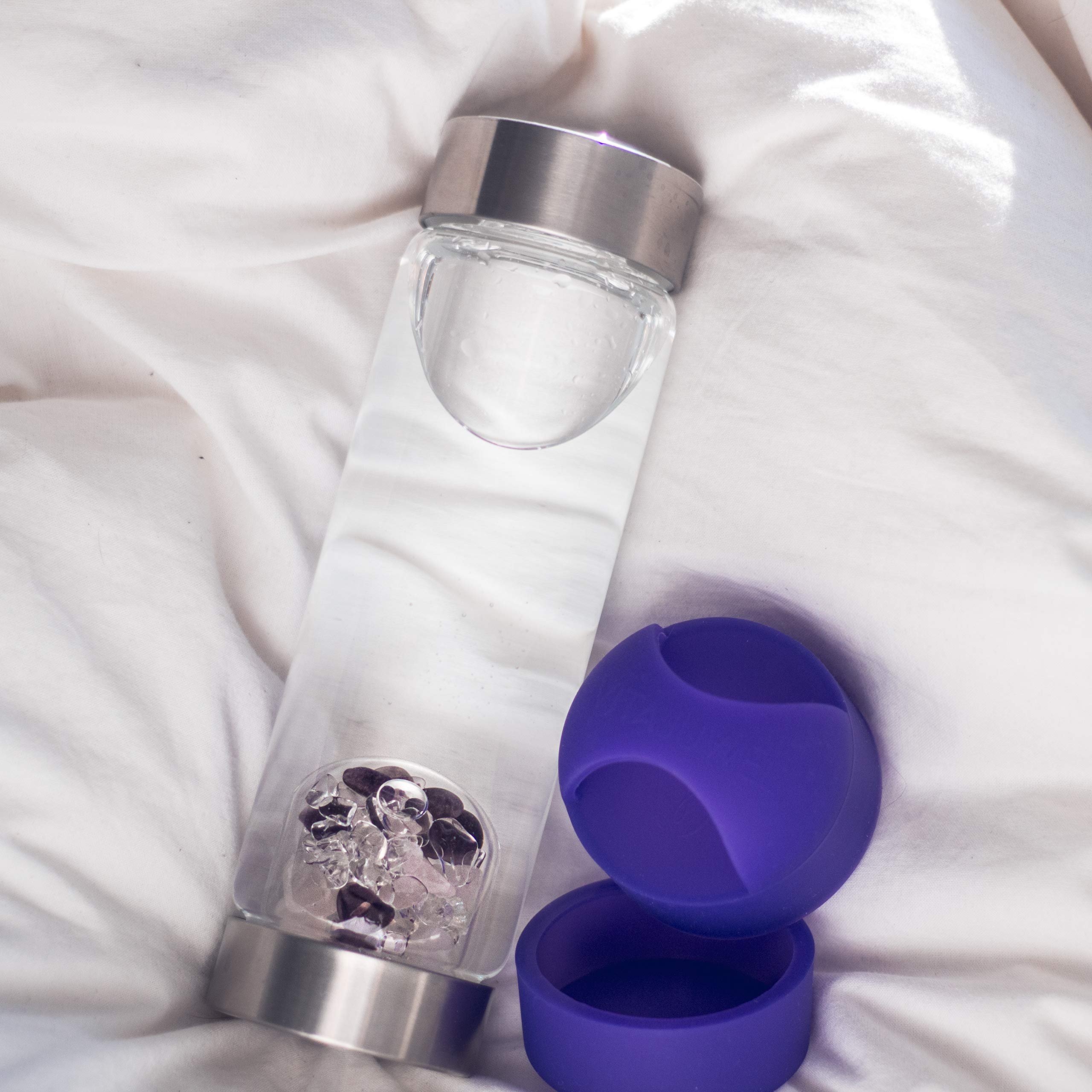 VitaJuwel LOOP amethyst- Silicone Caps for ViA and inu! Crystal Water Bottle