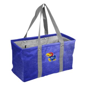 logo brands ncaa kansas jayhawks unisex crosshatch picnic caddy, one size, team color