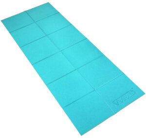 vvivid foldable yoga mat exercise mat thick pvc padded square tile 6ft x 2ft (value 2-pack)