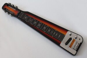 musoo 6 string slotted head stock electric lap steel slide guitar sunburst color