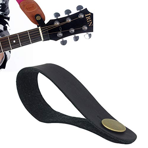 BaaSid Premium Guitar Strap Lock, Leather Guitar Strap Button, Leather Guitar Neck Strap Button, Guitar Headstock Strap Tie, Anti Copper Suited for Acoustic, Electric, Bass Guitars, Ukulele Straps