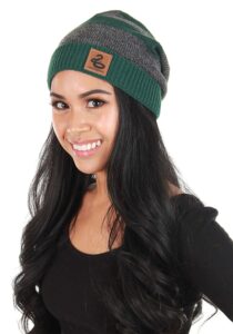 elope harry potter slytherin house heathered knit beanie standard