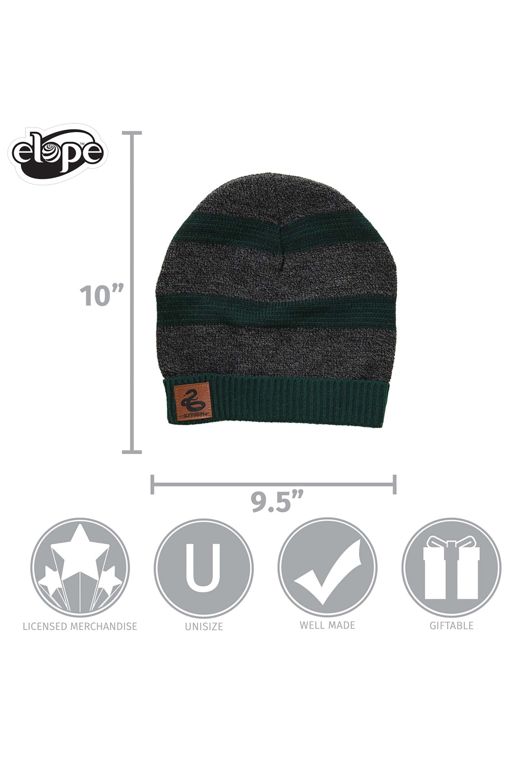 elope Harry Potter Slytherin House Heathered Knit Beanie Standard