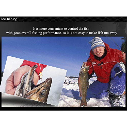 LOVEPET Ice Fishing Rod, Fishing Rod, Straight Shank, Raft Fishing Rod,Short Section Winter Fishing Rod, Fishing Tackle 50cm