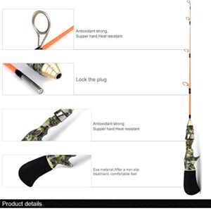 LOVEPET Ice Fishing Rod, Fishing Rod, Straight Shank, Raft Fishing Rod,Short Section Winter Fishing Rod, Fishing Tackle 50cm