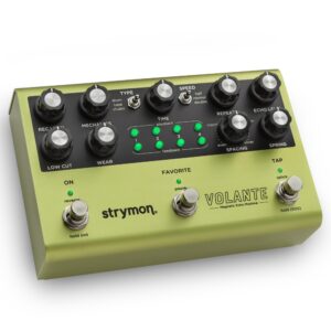 strymon volante magnetic echo machine delay guitar effects pedal for electric and acoustic guitar, synths, vocals and keyboards