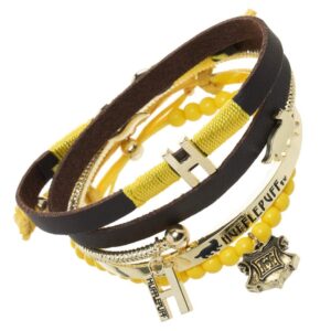 bioworld harry potter hufflepuff friendship bracelet gift set - 4 pack