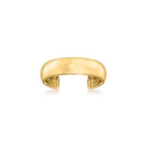 rs pure by ross-simons 14kt yellow gold wide adjustable toe ring