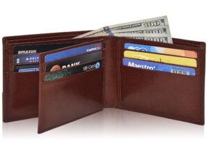 neomonte men's leather wallet sleek and slim design comes in beautiful gift box and handmade with rfid blocking