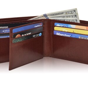 NeoMonte Men's Leather Wallet Sleek and Slim Design comes in Beautiful Gift Box and Handmade with RFID Blocking