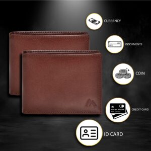 NeoMonte Men's Leather Wallet Sleek and Slim Design comes in Beautiful Gift Box and Handmade with RFID Blocking