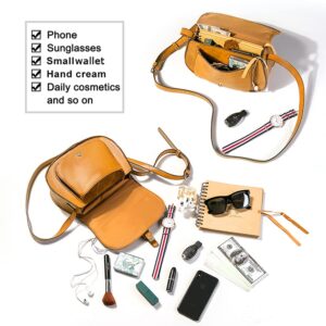 AFKOMST Crossbody Bags for Women,Small Saddle Purse and Boho Cross Body Handbags,Vegan Leather