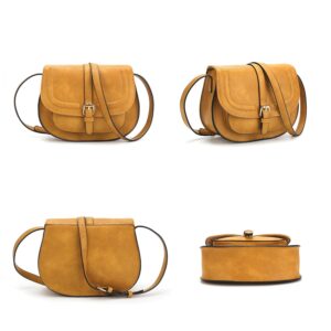 AFKOMST Crossbody Bags for Women,Small Saddle Purse and Boho Cross Body Handbags,Vegan Leather