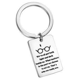 book lover quote keychain inspirational keychain gift what matters is the part we choose to act on (keychains)