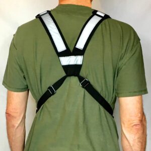 X-FIRE® Updated Dual Portable Radio Chest Rig Harness for Two-Way Radios w/ 3m Reflective. Now with Larger Radio Pocket