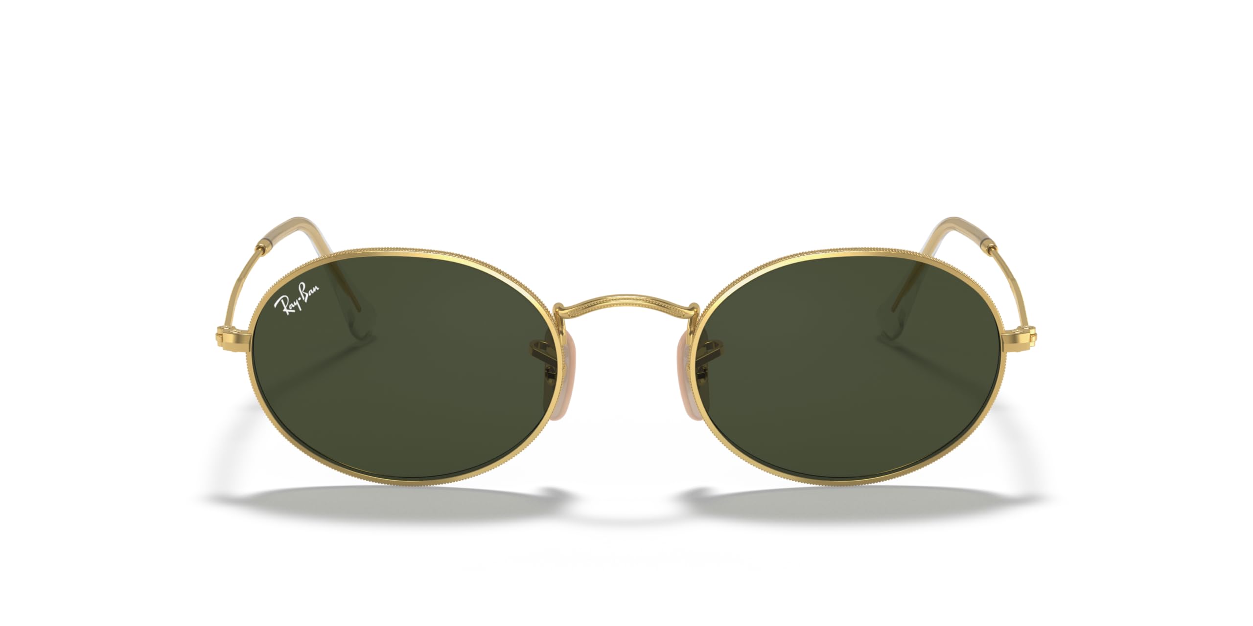 Ray-Ban RB3547 Oval Sunglasses, Gold/G-15 Green, 51 mm