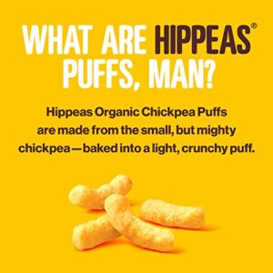 Hippeas Organic Chickpea Puffs Vegan White Cheddar, 1 Ounce, 6 Count