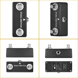 Guitar Footswitch Pedal DUAL SWITCH PEDAL Dual Momentary Footswitches for Effects Pedal and Muti-effects Pedal