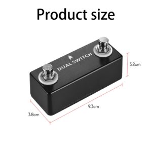 Guitar Footswitch Pedal DUAL SWITCH PEDAL Dual Momentary Footswitches for Effects Pedal and Muti-effects Pedal