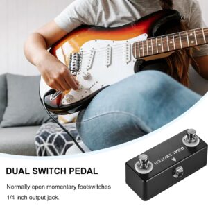 Guitar Footswitch Pedal DUAL SWITCH PEDAL Dual Momentary Footswitches for Effects Pedal and Muti-effects Pedal