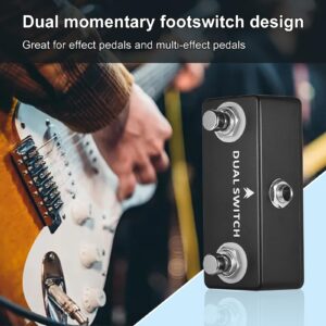 Guitar Footswitch Pedal DUAL SWITCH PEDAL Dual Momentary Footswitches for Effects Pedal and Muti-effects Pedal