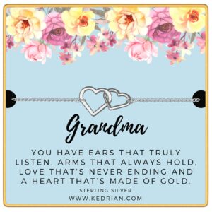 kedrian grandma bracelet, 925 sterling silver, best grandma gifts, special gifts for grandma, new grandma gifts, gift for grandma, grandma birthday gift, best great grandma gifts from grandson