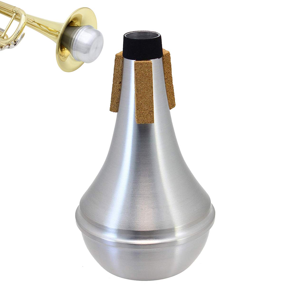 Trumpet Straight Mute,HoFire Lightweight Aluminum Practice Trumpet Mute Silencer