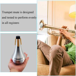 Trumpet Straight Mute,HoFire Lightweight Aluminum Practice Trumpet Mute Silencer