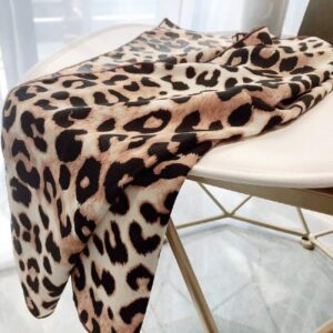 Foyinbet Leopard Print Hair Scarfs Cheetah Bandana Animal Neck Neckerchief for Women 23.6INCH