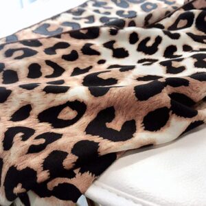 Foyinbet Leopard Print Hair Scarfs Cheetah Bandana Animal Neck Neckerchief for Women 23.6INCH