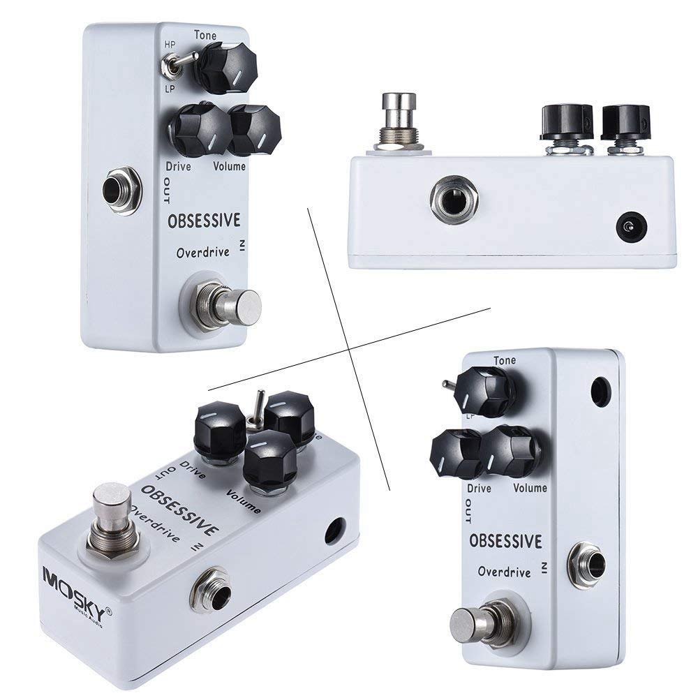 Moskyaudio Mini Obsessive Overdrive Effect Pedal with True Bypass Switch