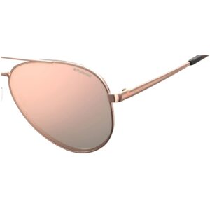 Polaroid Sunglasses Women's PLD 6069/S/X Pilot Sunglasses, Copper/Polarized Gray Rose Gold, 61mm, 12mm