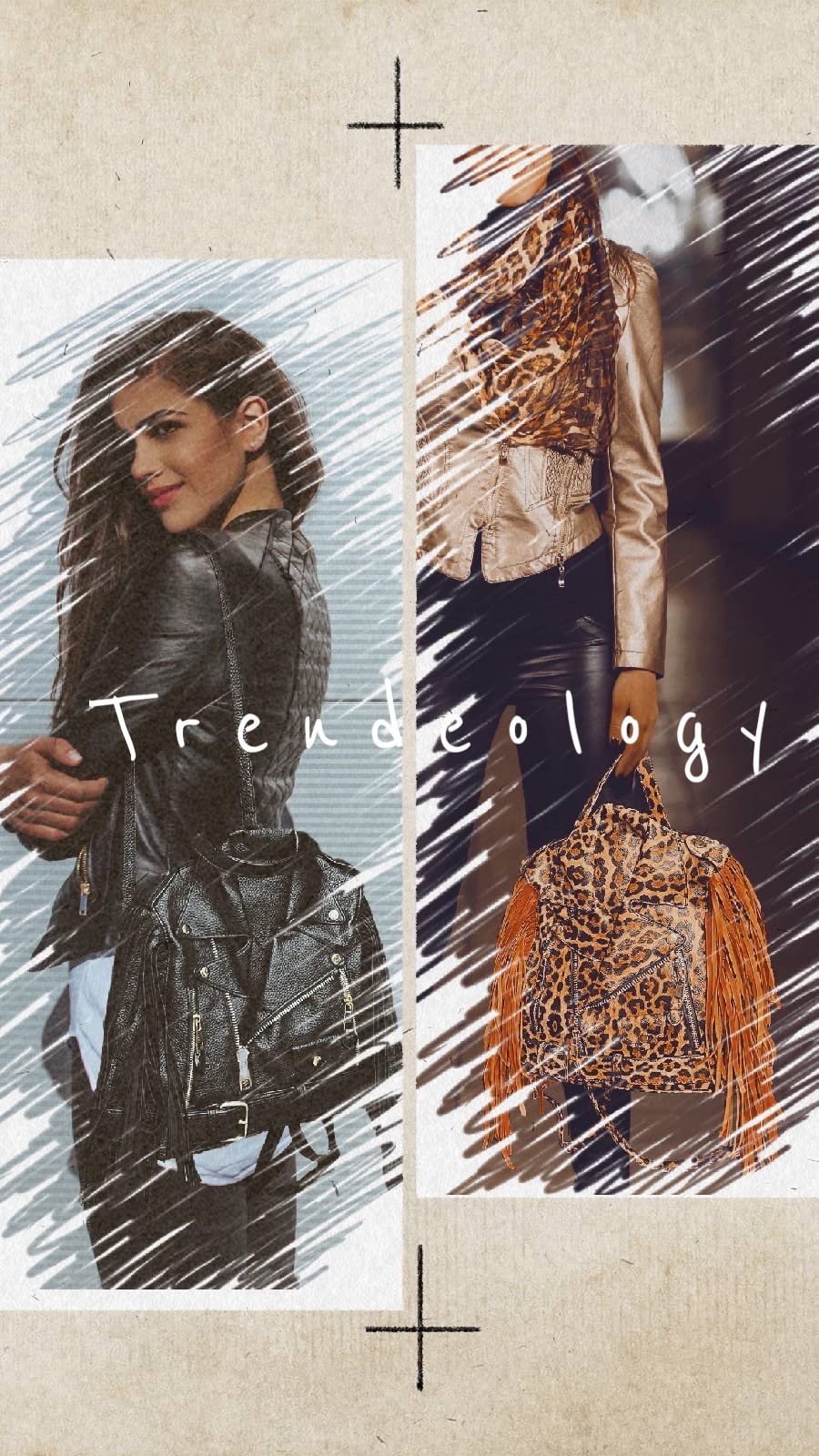 Trendeology Moto Jacket Design Bike Vegan Leather Fringed Saddle Bag Fashion Backpack Purse