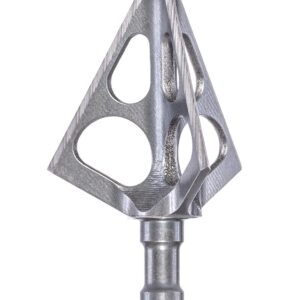 Muzzy One 100 Grain Machined Stainless Steel Ferrule 3-Blade Archery Broadhead, 3-Pack, Silver, 046" (283)