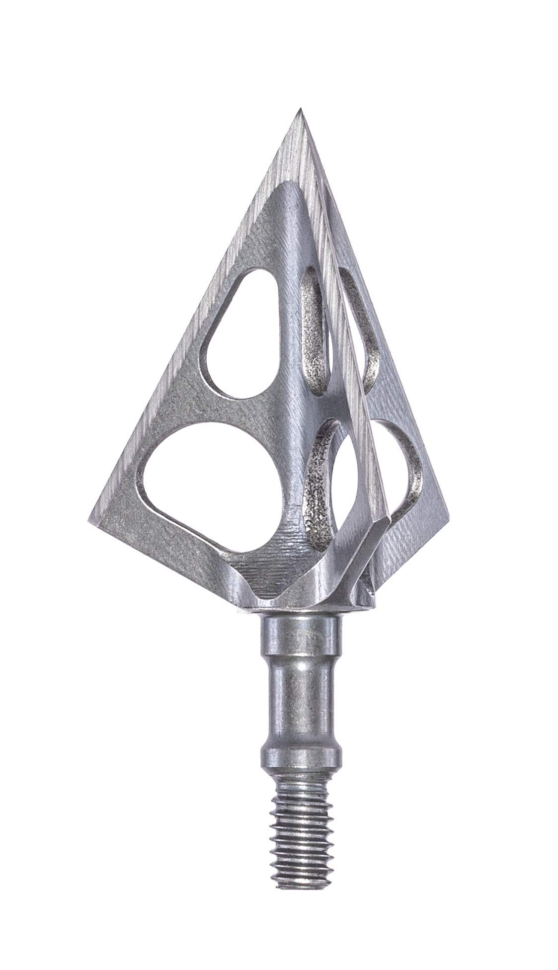 Muzzy One 100 Grain Machined Stainless Steel Ferrule 3-Blade Archery Broadhead, 3-Pack, Silver, 046" (283)