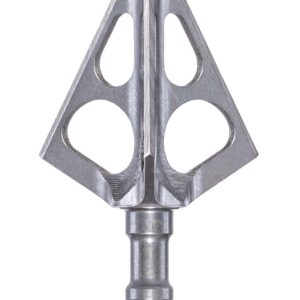 Muzzy One 100 Grain Machined Stainless Steel Ferrule 3-Blade Archery Broadhead, 3-Pack, Silver, 046" (283)